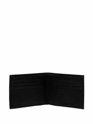 Emporio Armani Folded Leather Wallet And Tag - Black