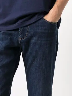 Emporio Armani Mid-rise Straight Leg Jeans - Blue