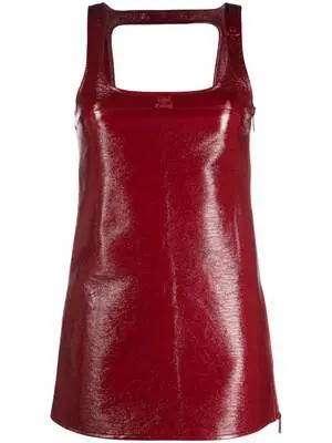COURREGES Sleeveless Vinyl Mini Dress