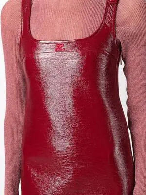 COURREGES Sleeveless Vinyl Mini Dress