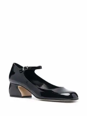 SERGIO ROSSI Buckle-strap Leather Pumps - Black