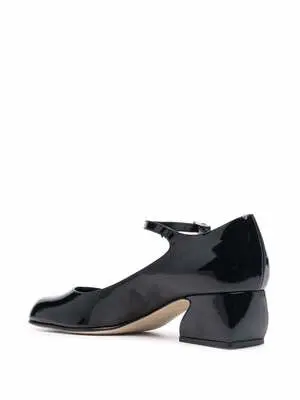 SERGIO ROSSI Buckle-strap Leather Pumps - Black