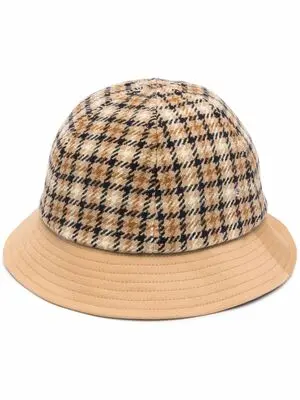 Drole De Monsieur Houndstooth Print Hat