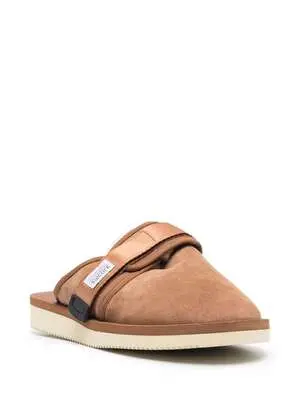 Suicoke Fur Lined Slippers - Brown