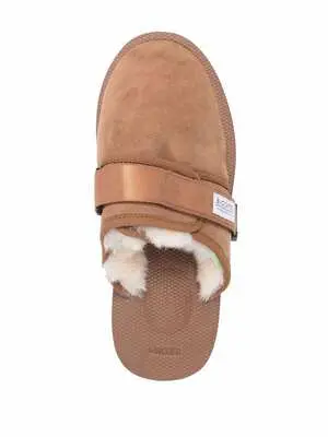 Suicoke Fur Lined Slippers - Brown