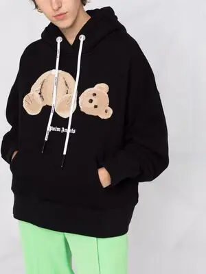Palm Angels Broken Bear Cotton Hoodie