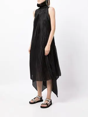 SHANSHAN RUAN Pleated Silk Dress