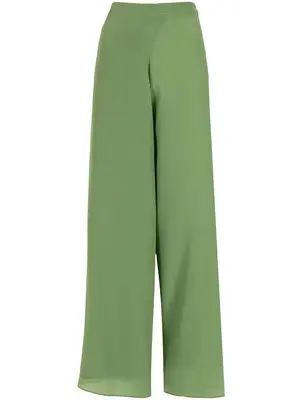 AMIR SLAMA Silk Palazzo Pants - Green