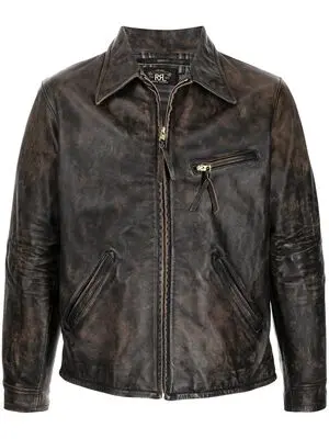Ralph Lauren Zipped Leather Jacket
