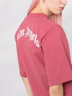 Palm Angels Bear-print Cropped T-shirt
