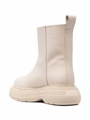 GIABORGHINI Marte Leather Ankle Boots - Neutrals