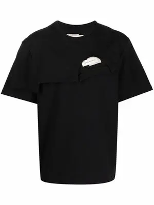 FENG CHEN WANG Layered Asymmetric Cotton T-shirt