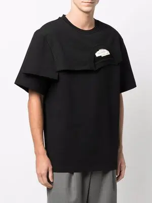 FENG CHEN WANG Layered Asymmetric Cotton T-shirt