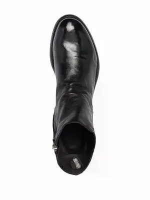 Officine Creative Side Zip Ankle Boots - Black