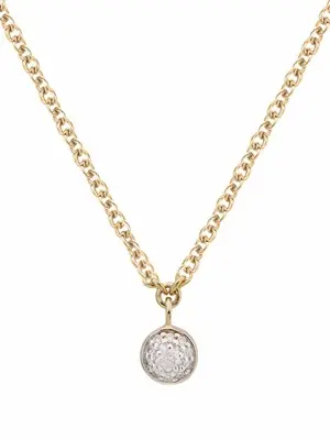 Monica Vinader Fiji Tiny Button Drop Necklace - Gold