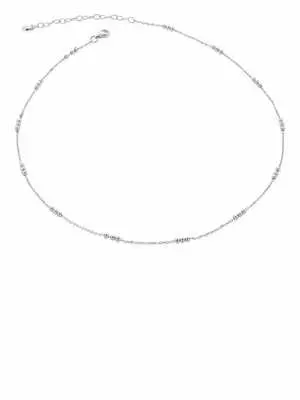 Monica Vinader Triple-beaded Choker Necklace In Recycled - Silver