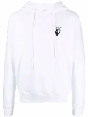 Off-White Arrows-motif Long-sleeve Hoodie - White