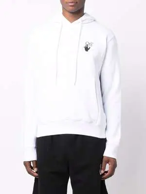 Off-White Arrows-motif Long-sleeve Hoodie - White