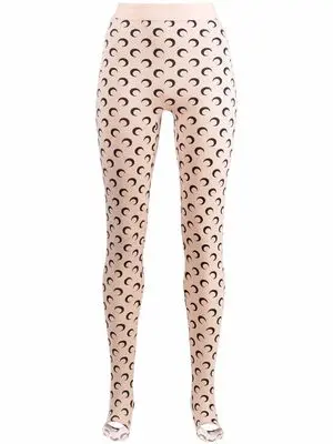 MARINE SERRE All Over Moon Pattern Leggings