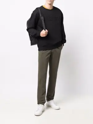 Aspesi Logo-print Crewneck Sweatshirt - Black