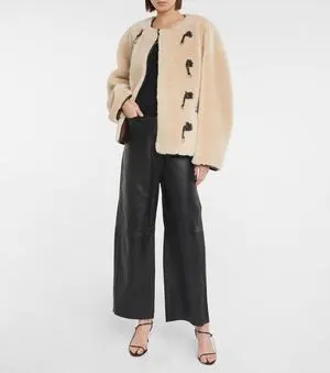 TOTEME Shearling Jacket - Beige