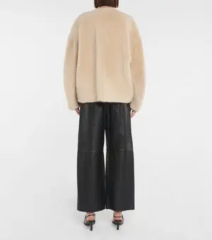 TOTEME Shearling Jacket - Beige