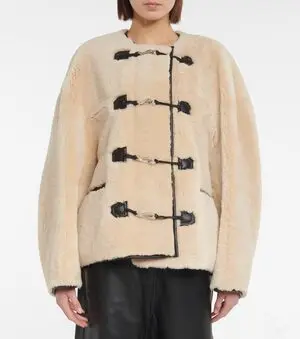 TOTEME Shearling Jacket - Beige