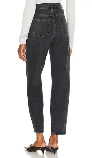 AGOLDE High Rise Tapered Baggy Jean In Black