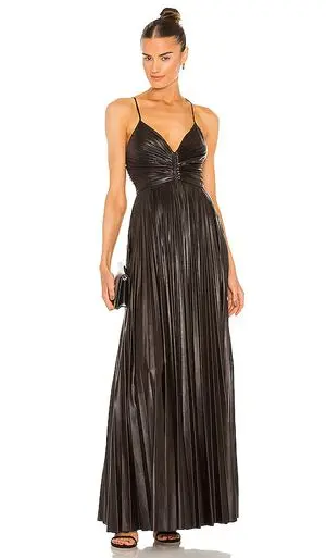 A.L.C. A.L.C. Ariya Dress In Chocolate.  Carob