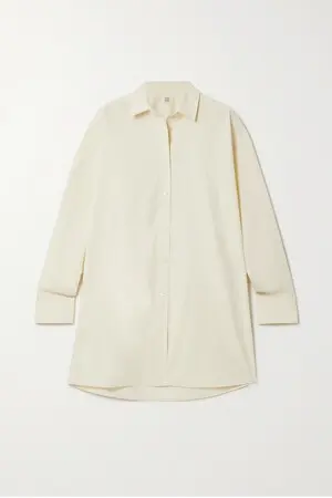 TOTEME Embroidered Cotton-poplin Shirt