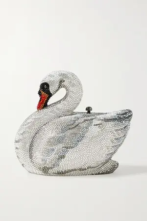 Judith Leiber Swan Odette Crystal-embellished Clutch