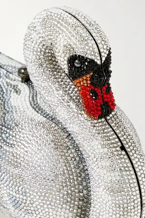 Judith Leiber Swan Odette Crystal-embellished Clutch