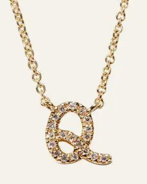 SYDNEY EVAN Diamond Initial Pendant Necklace - Gold