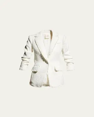 Cinq À Sept Khloe Boucle Blazer - Gardenia