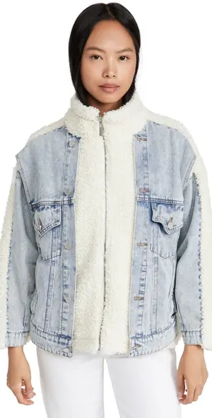 Blanknyc Denim Sherpa Jacket