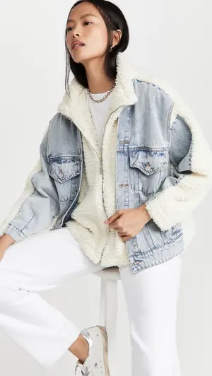 Blanknyc Denim Sherpa Jacket