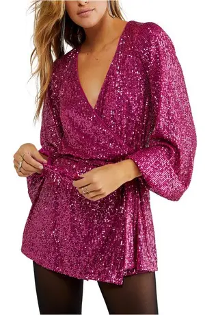 Free People Christa Sequin Romper