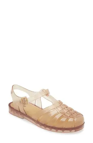 Melissa Possession Jelly Fisherman Sandal - Beige Glitter