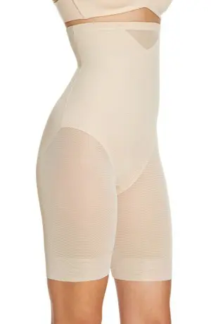 MIRACLESUIT® Sexy Sheer High Waist Shaping Thigh Slimmer - Warm Beige