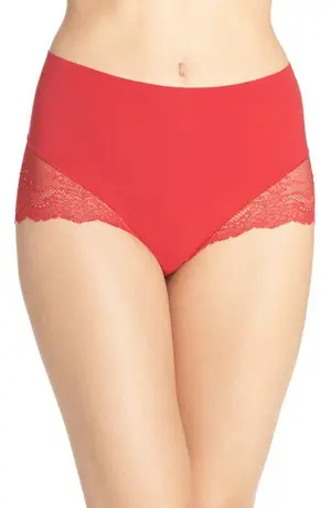 Spanx Spanxsmooth™ Undie-tectable Lace Hi-hipster Panties Red Pop