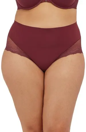 Spanx Spanxsmooth™ Undie-tectable Lace Hi-hipster Panties Sangria