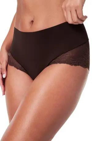 Spanx Spanxsmooth™ Undie-tectable Lace Hi-hipster Panties Truffle Brown