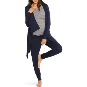 ANGEL MATERNITY Nursing Cardigan Set - Navy
