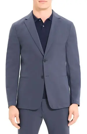 Theory Clinton Precision Ponte Knit Blazer Basalt