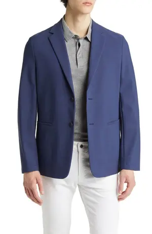 Theory Clinton Precision Ponte Knit Blazer New Klein Blue Multi - 1a2