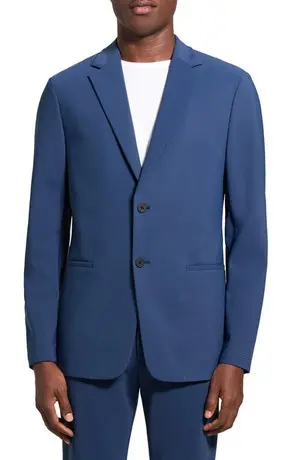 Theory Clinton Precision Ponte Knit Blazer Ocean
