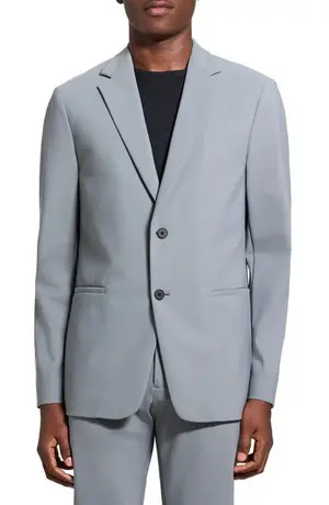 Theory Clinton Precision Ponte Knit Blazer Stone