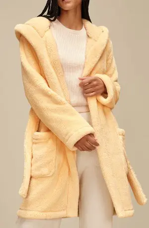 UGG Aarti Faux Shearling Hooded Robe - Chick