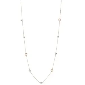 Mikimoto Cherry Blossom Station Necklace - 18kp