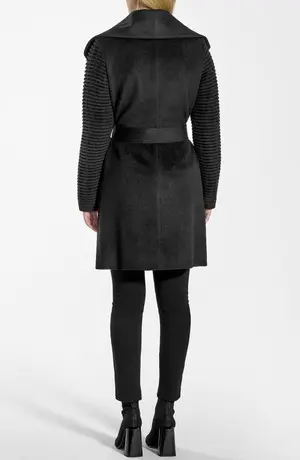 Sentaler Rib Sleeve Alpaca And Wool Wrap Coat